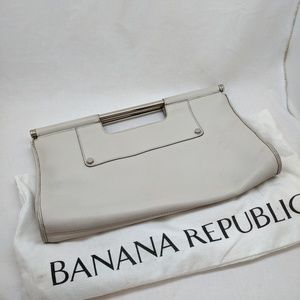 Banana Republic | Bags | Banana Republic Bone Colored Leather Clutch ...